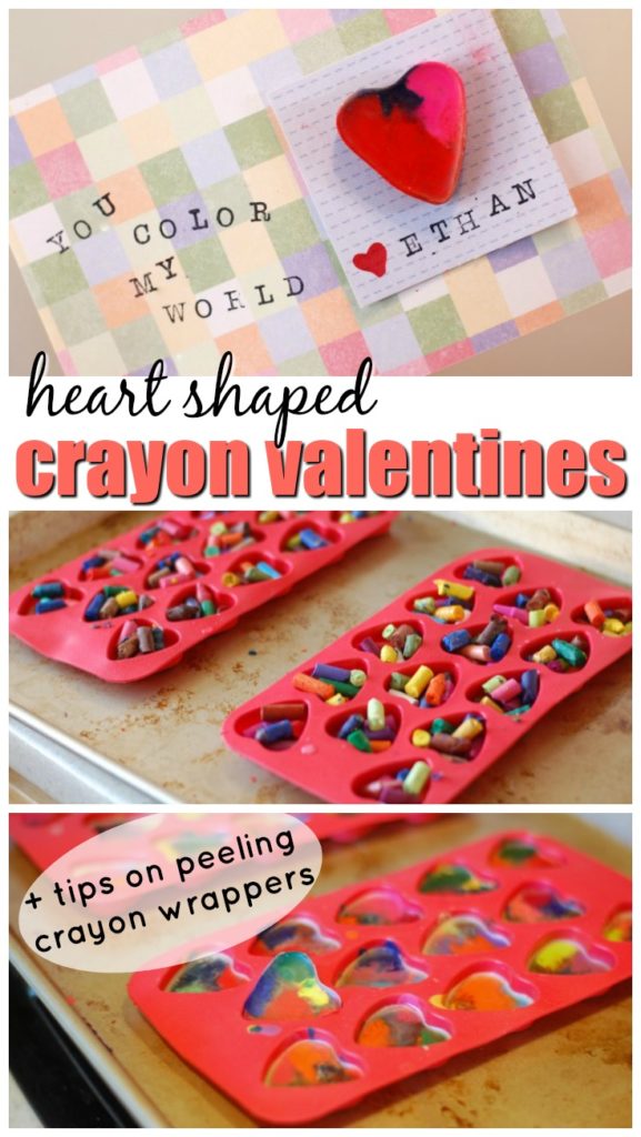 Heart Shaped Crayon Valentines {DIY Tutorial}