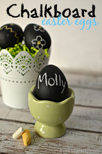 Chalkboard Easter Eggs - A Crafty Spoonful