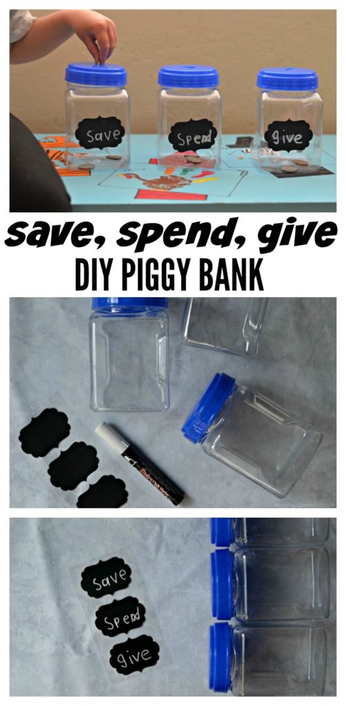 How to Teach Kids To Be SMART Savers + an easy DIY Save Spend Give ...