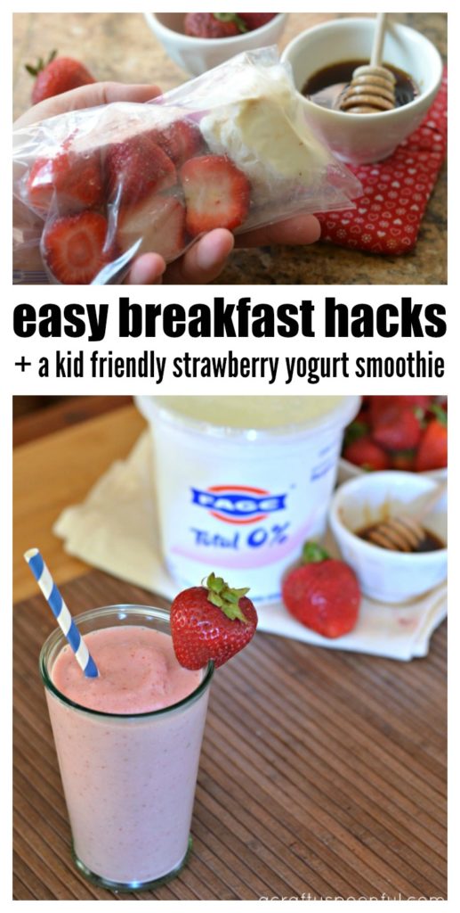 Easy Morning Breakfast Hacks + A Kid-Approved Strawberry Smoothie Recipe