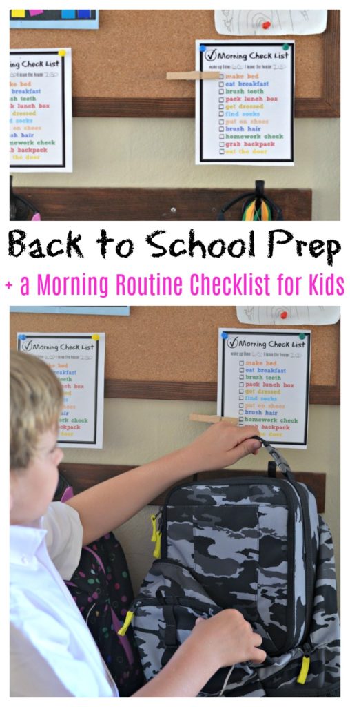 Back to School Prep + a Morning Routine Checklist for Kids Printable