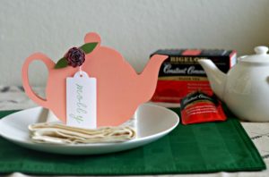 Tea Party Theme Ideas: Tea Pot Place Card Printable